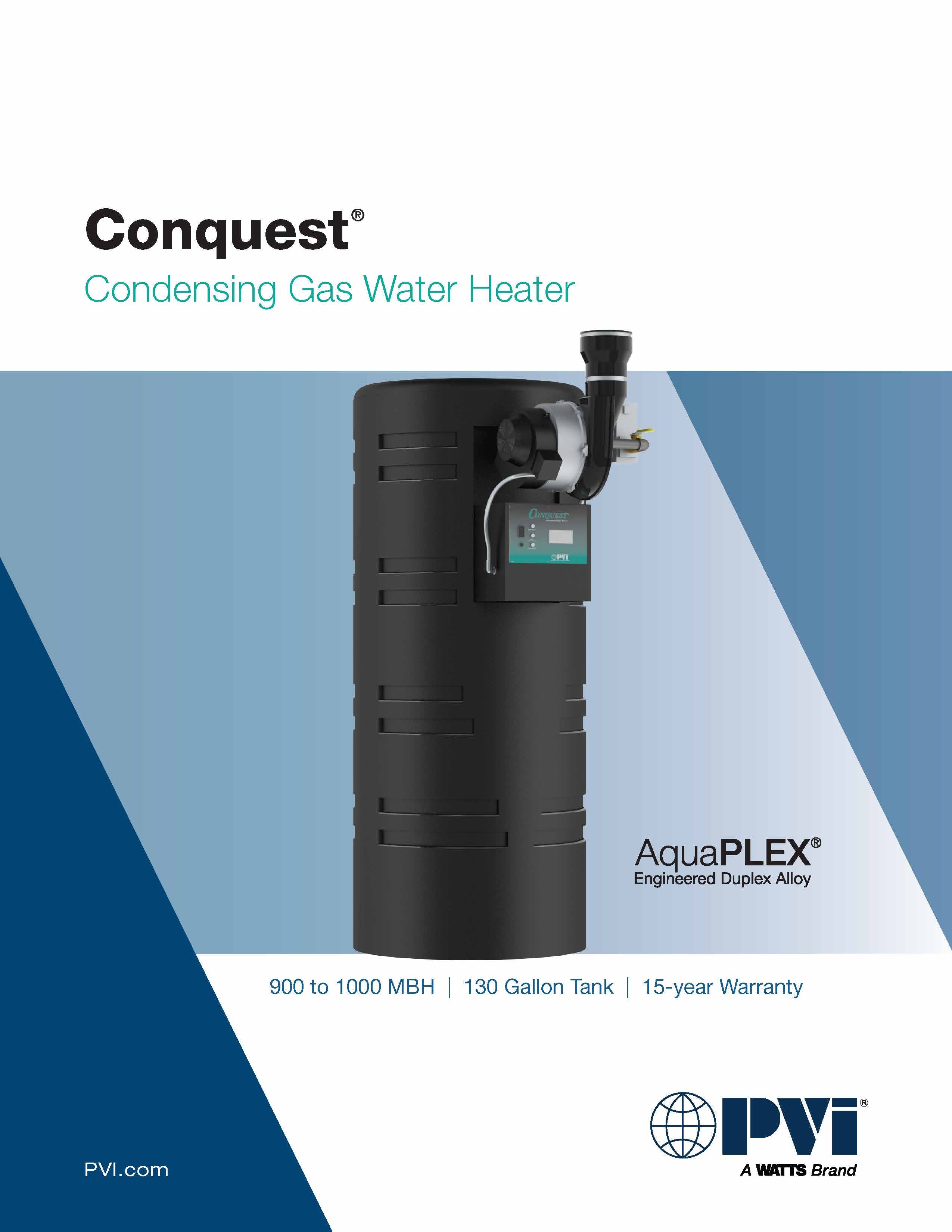 Conquest 1000: Condensing Gas Water Heater – Deppmann Depot
